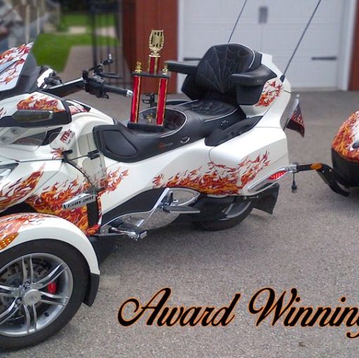 Can Am Spyder RT Custom Flame Wrap- fastfraser - WrapMySpyder.com