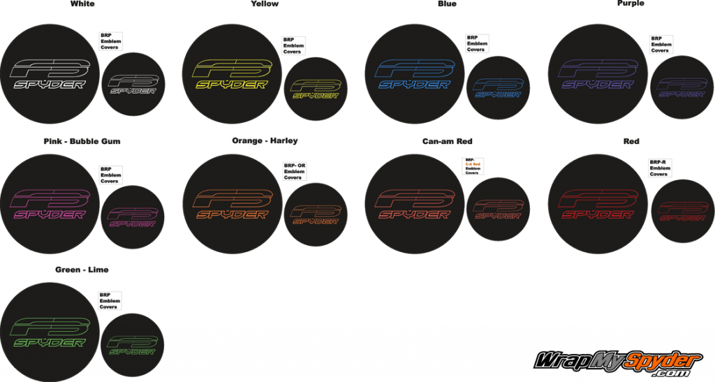 F3 Spyder Emblem Covers - WrapMySpyder.com