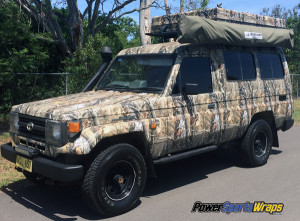 Real Tree Toyota Camouflage truck wrap - Powersportswraps.com
