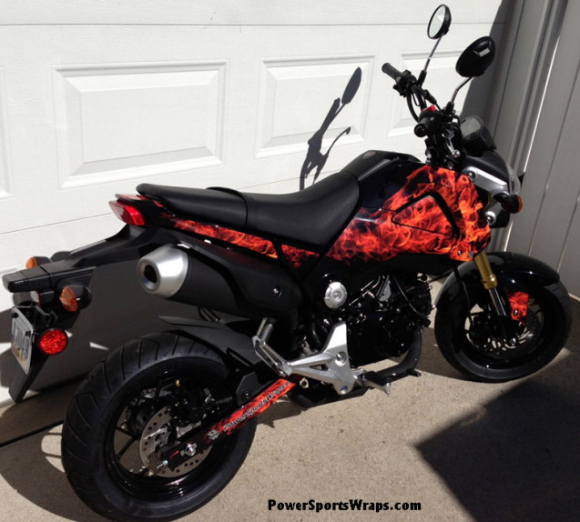 Honda Grom Natural Flame Graphics Kit - Powersportswraps.com