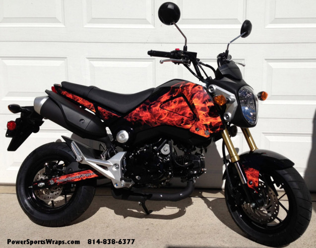 Honda Grom Natural Flame Graphics Kit - Powersportswraps.com