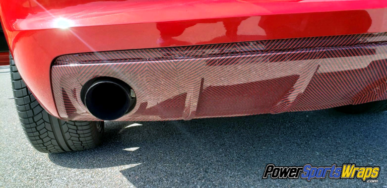 Carbon Fiber Deep Red Black - Powersportswraps.com